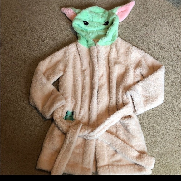 Disney | Intimates & Sleepwear | Star Wars Mandalorian Baby Yoda Robe ...